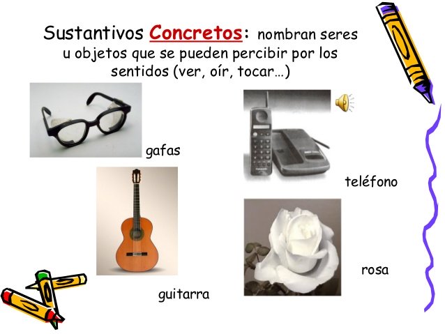 50 ejemplos de sustantivos concretos y definición - Yavendrás